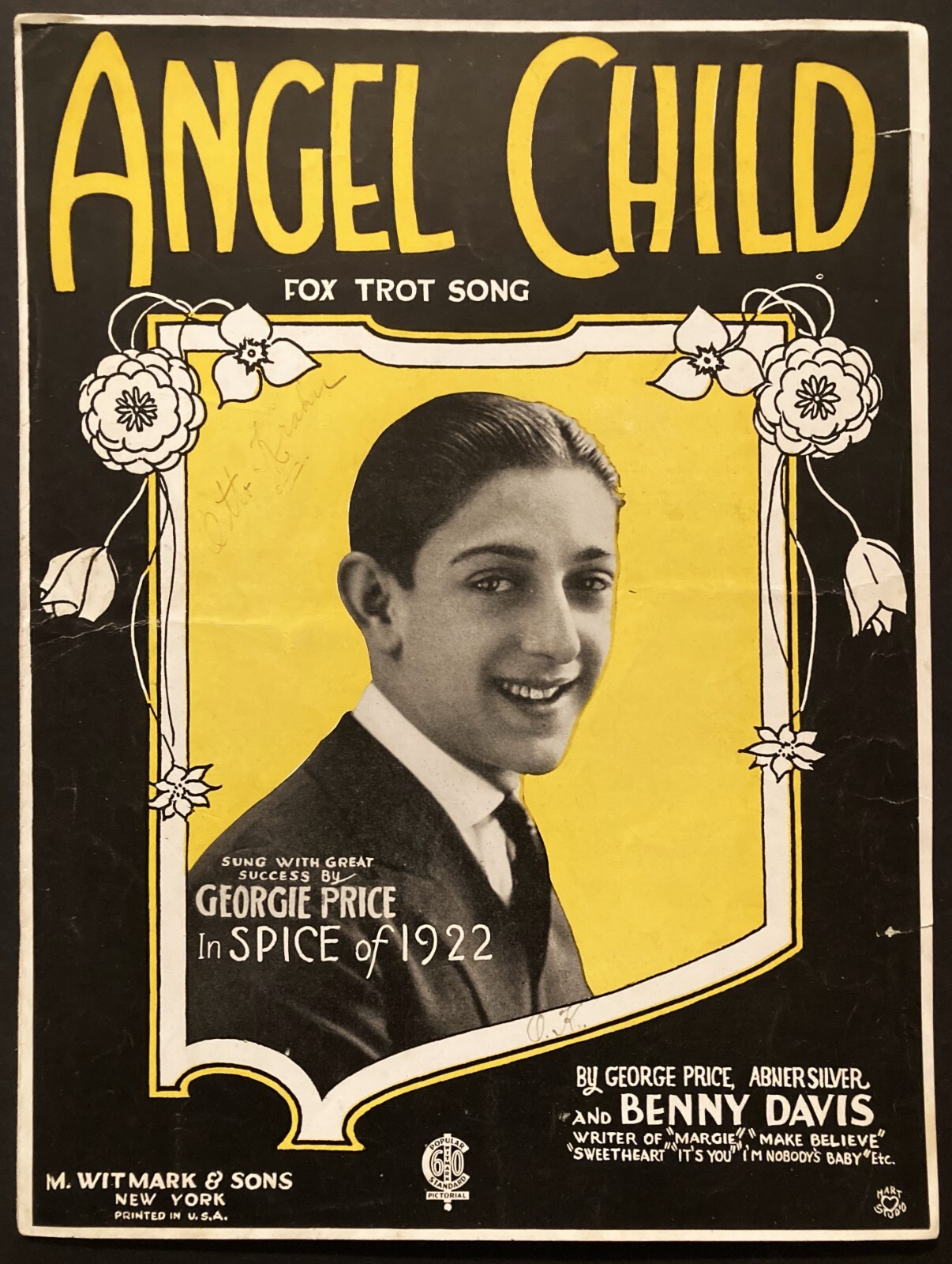 1922 "SPICE OF 1922" THEATRE SHEET MUSIC "ANGEL CHILD" - GEORGIE PRICE ...