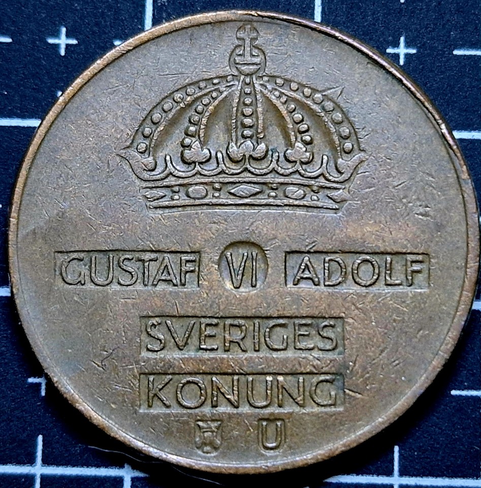 Sweden 1963 Circulated 5 Ore Coin Gustav IV King Issue | eBay