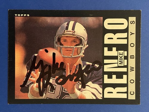 MIKE RENFRO Signed 1985 Topps #47 Oilers Cowboys TCU Horned Frog ...