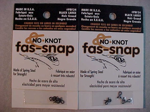 NEW NO KNOT FAS SNAP L LARGE SNAPS QUICK CHANGE LURES JIG HOOKS black ...