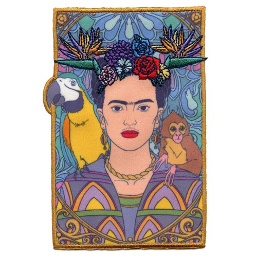 Frida Kahlo Animal Portrait Patch Famous Women Art Sublimated Embroidery Iron On | eBay Australia