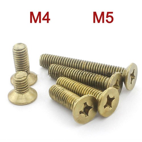 M4 M5 Phillips Countersunk Head Flat Screw Brass Bolts Various Lengths ...