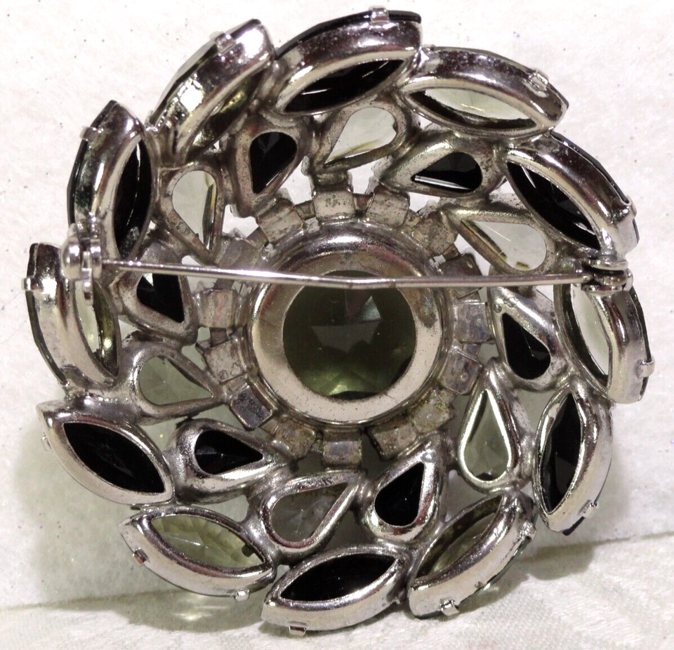 VTG FABULOUS UNSIGN WEISS BLACK~SMOKE OPEN-BACK AB RS ROUND DOMED ...