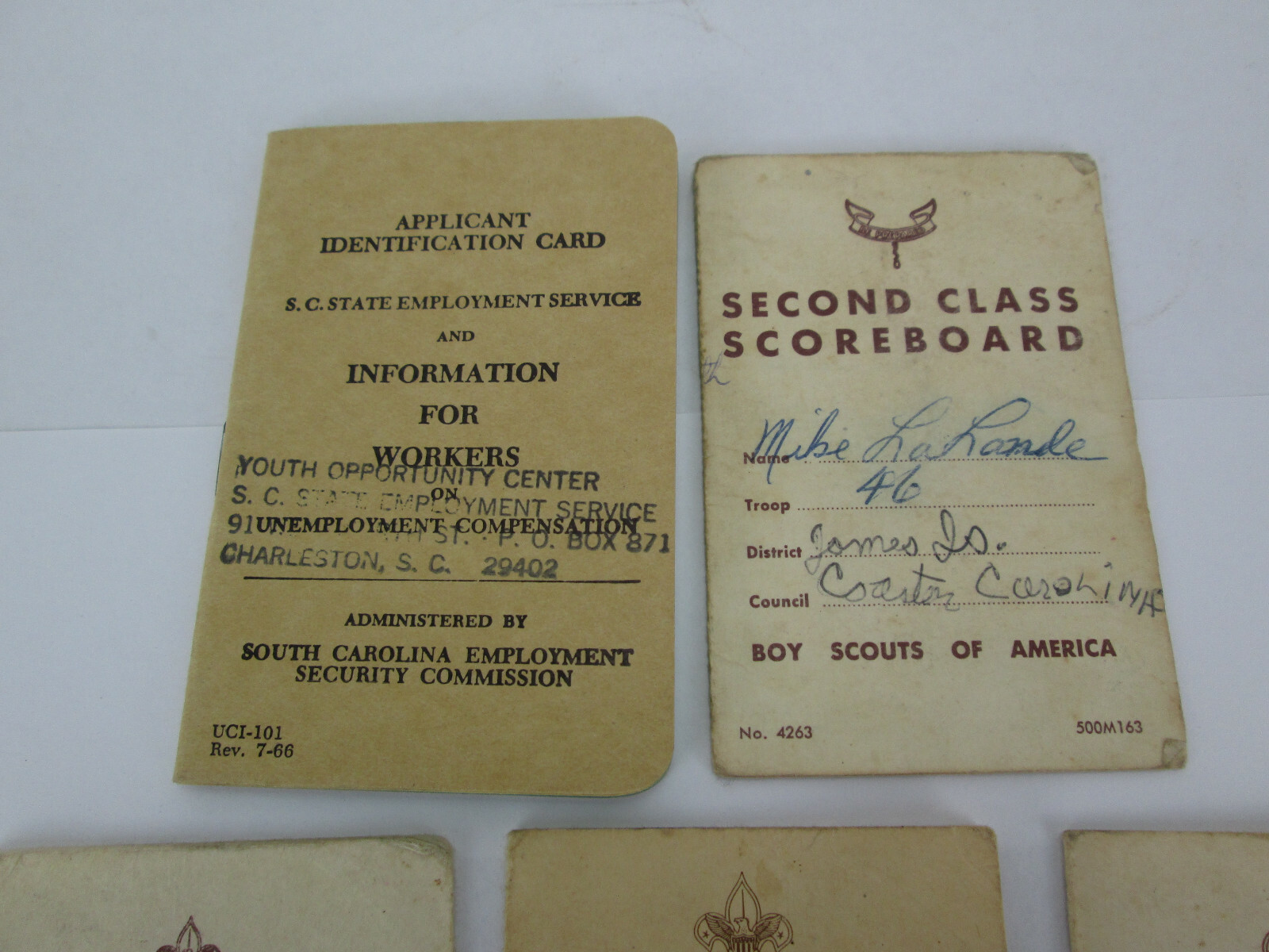 Lot of Vintage Boy Scouts of America First Class Scoreboard Totin' Chip ...