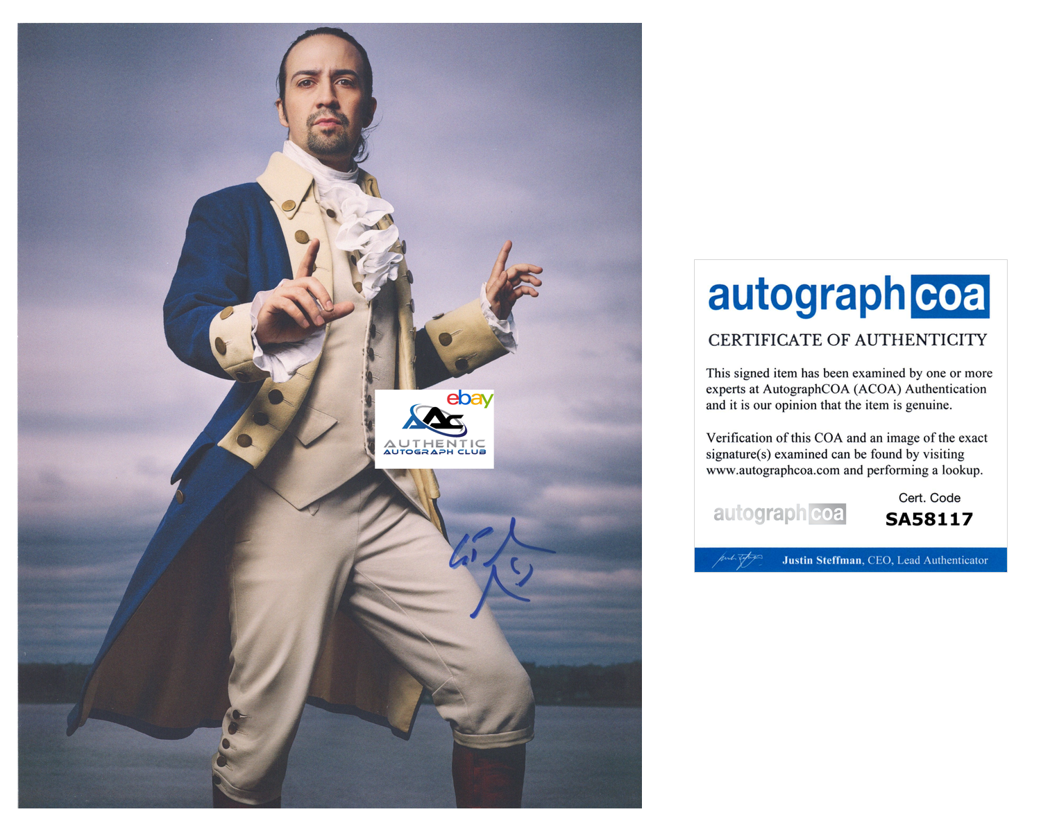 LIN MANUEL MIRANDA AUTOGRAPH SIGNED 8x10 PHOTO HAMILTON ACOA | eBay