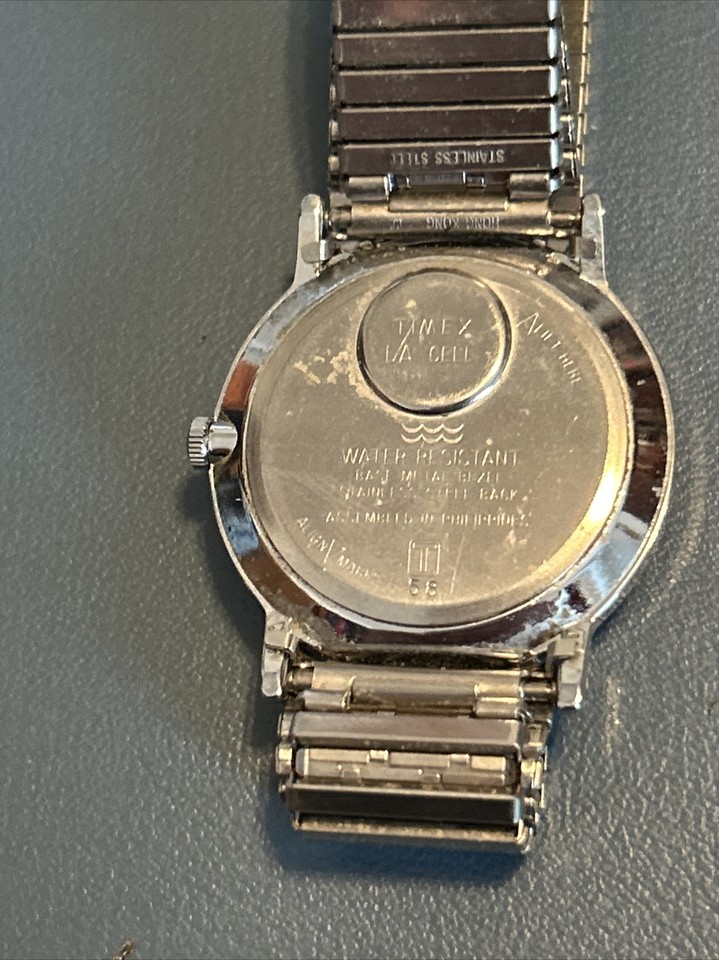 Timex Quartz Watch Mens Easy Read Large Number Stretch Bracelet Indiglo ...