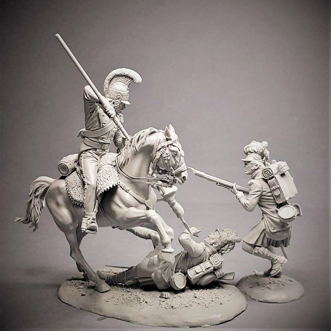 1/32 Resin Figures 54mm Fighting Ancient Soldiers （W/horse & base ...