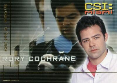 CSI Miami chase card F4 of Rory Cochrane as Tim "Speed" Speedle from ...