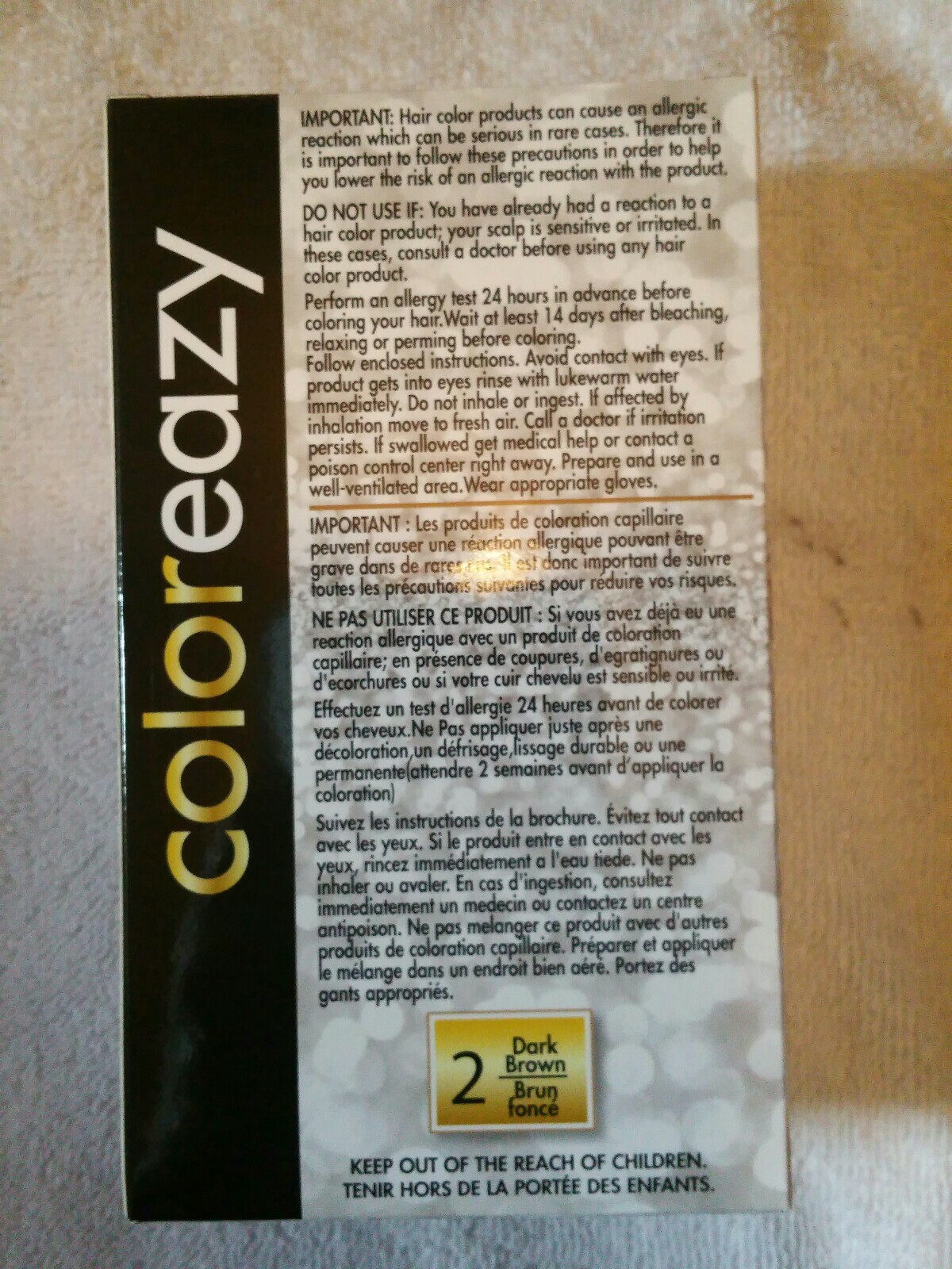 ColorEazy Color Eazy Permanent Cream Hair Color #2 Dark Brown Bundle 2 ...