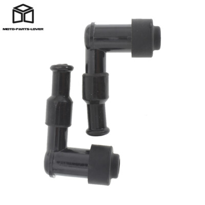 2Pack For Snowmobile ATV Motorcycle 90 Degree Spark Plug Boot Cap Cover ...