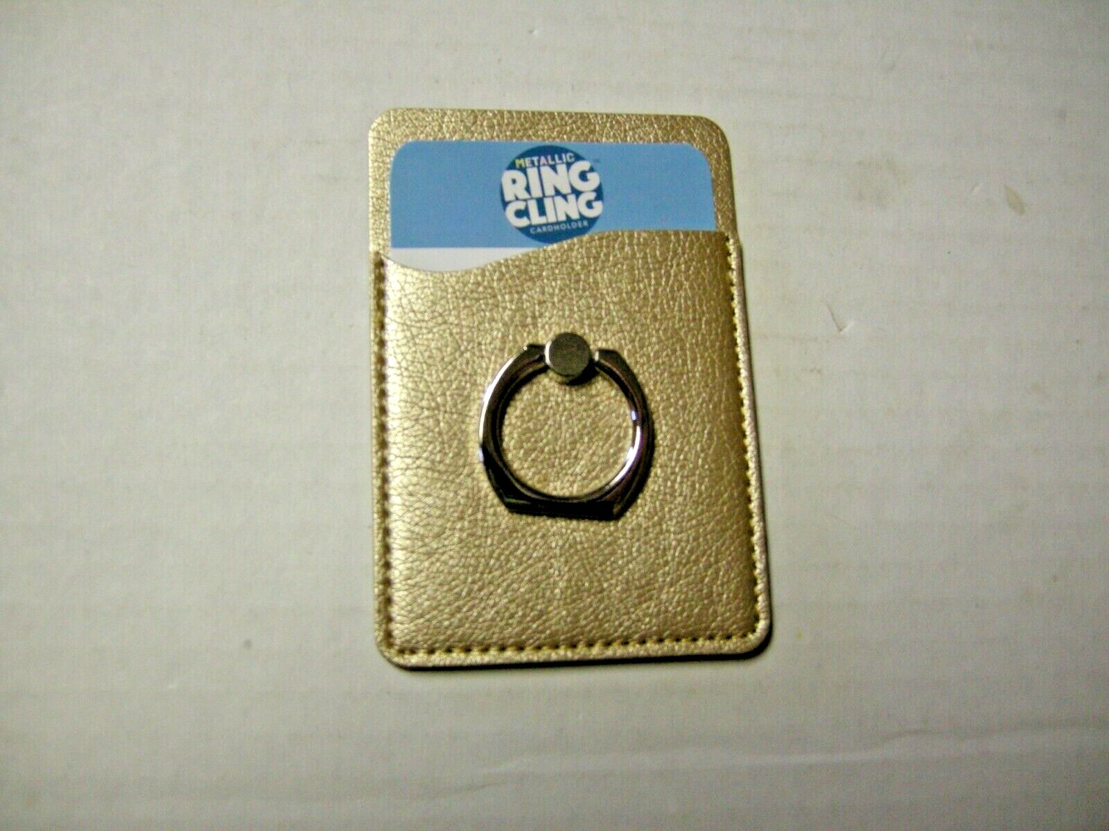 Phone Ring & Card Holder By DM Merchandising, Metallic Ring Cling, Gold ...