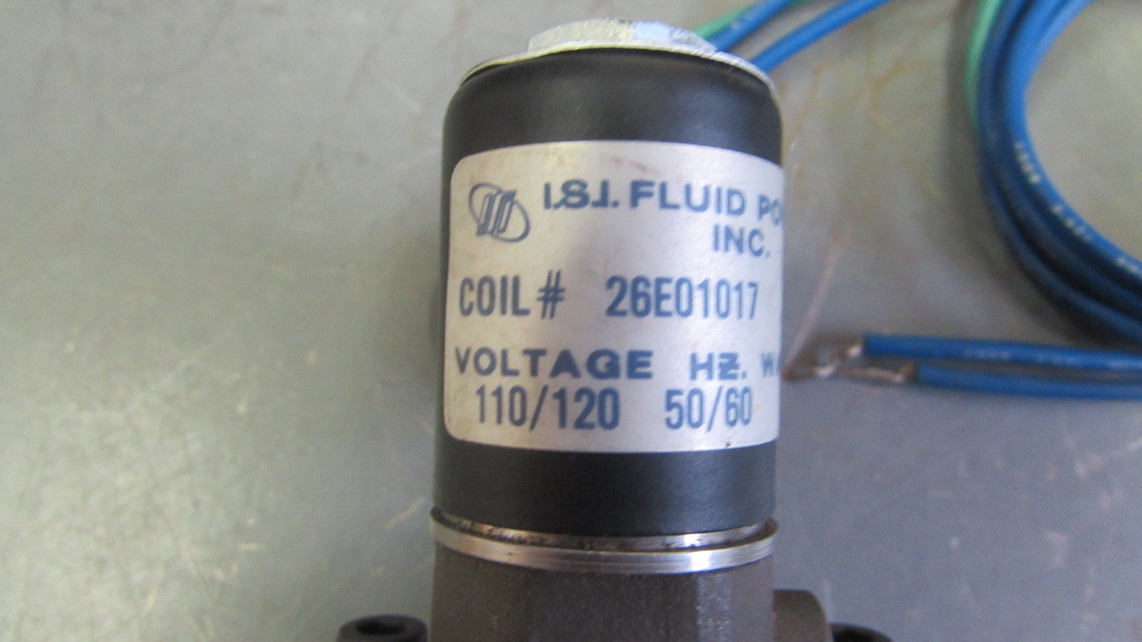 ISI Fluid Control 375-02-001-64 Pneumatic Valve 30-150 P.S.I. with Coil ...