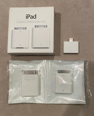 Apple iPad Camera Connection Kit, w/ additional connector for syncing ...