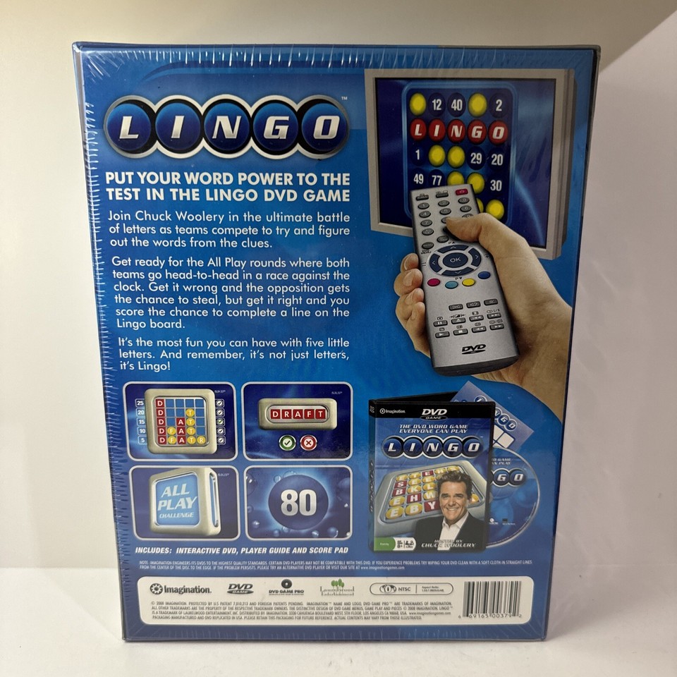 Lingo Hosted By Chuck Woolery Interactive DVD Game Imagination 2008 NEW ...