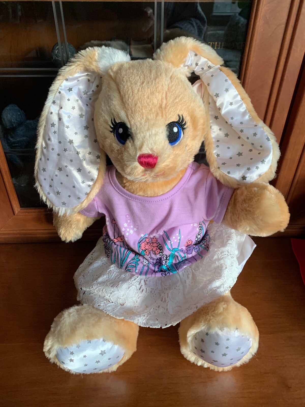 Build A Bear Bunny Rabbit Jointed Poseable More Moves Stars 16” Plush ...