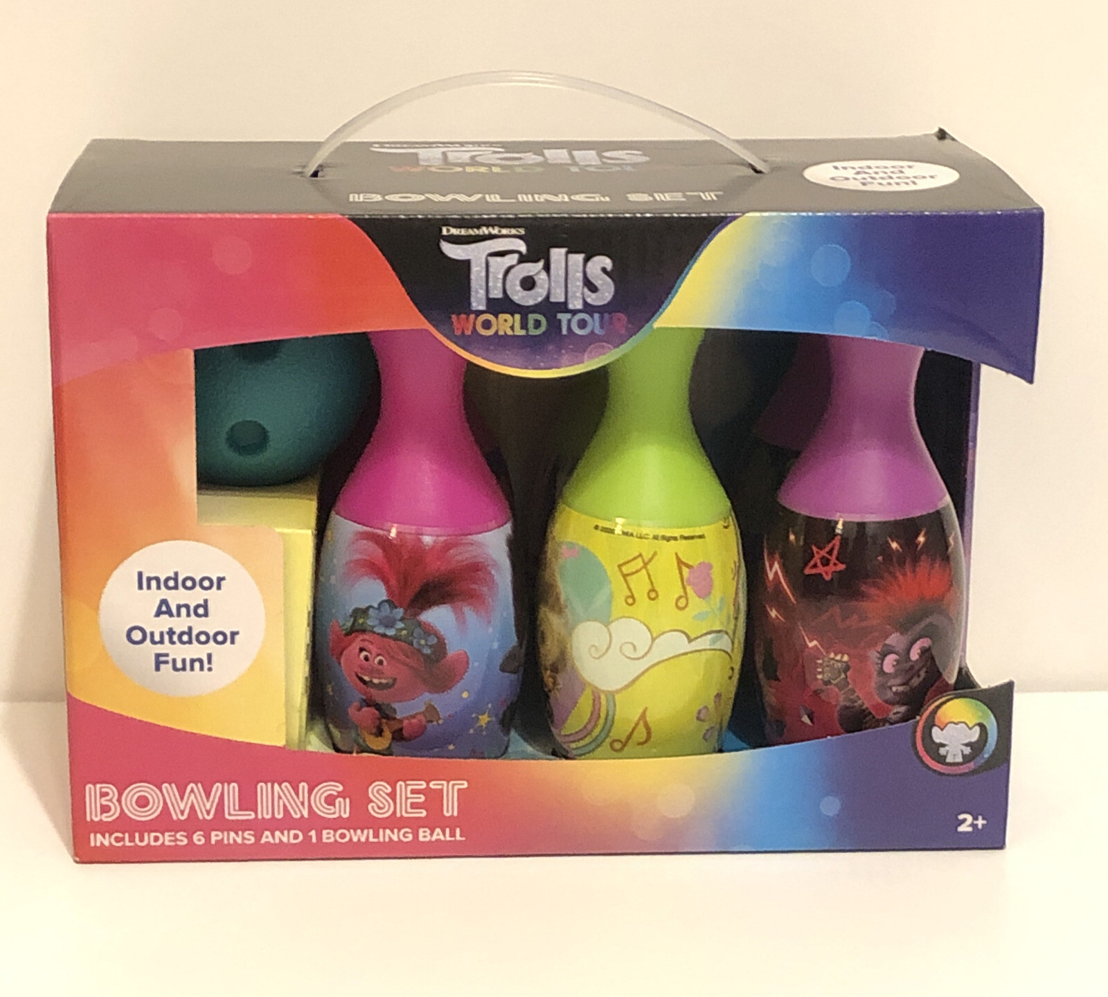DreamWorks Trolls Mini Bowling Set Includes 6 Pins & 1 Ball Ages 2 ...