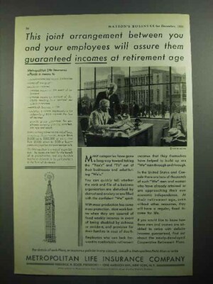 1931 Metropolitan Life Insurance Ad - Incomes | eBay