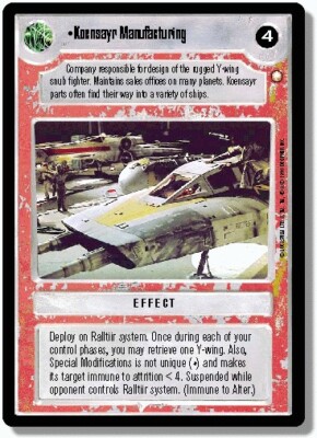 1x Koensayr Manufacturing - Rare Heavy Play Special Edition - Limited ...