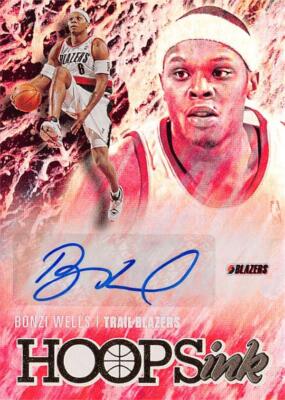 Bonzi Wells signed Basketball Card 2020 Panini Hoops Ink Refractor # ...