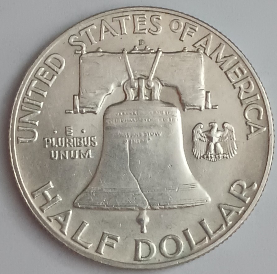 1949-D Franklin Half Dollar, Unc. Mint State Full Bell Lines. Lists ...