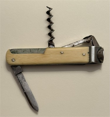 1930s Cigar Cutter Corkscrew Single Blade Knife Celluloid Handles | eBay