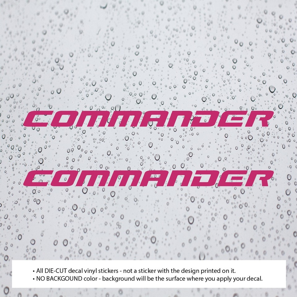 2pcs COMMANDER Decal Vinyl Stickers for AVT Vehicles Motorcycles ...