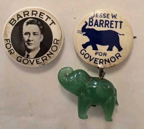 1936 Jesse Barrett for Governor Missouri Political Campaign Pinback ...
