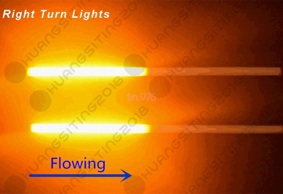 Switchback Flowing 30cm Car DRL LED Light Strip Tube Sequential Turn ...