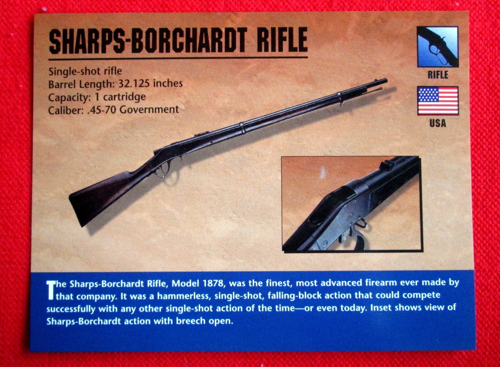 Sharps Borchardt Rifle Classic Firearms Photo Card u | eBay