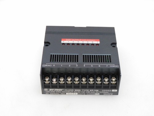 SQUARE D SY/MAX CLASS 8005 TYPE ST-108 OUTPUT MODULE A1 120-240VAC 50 ...