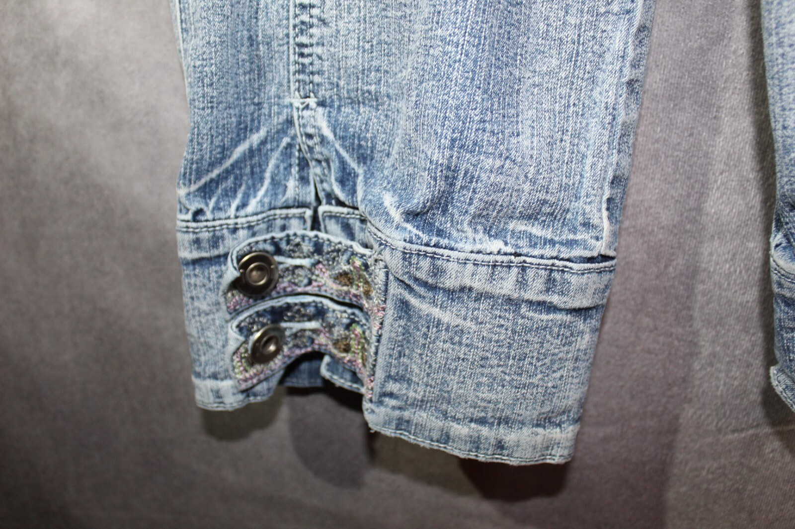 Apollo Jeans Embroidered Button Pockets Button Cuffed… - Gem