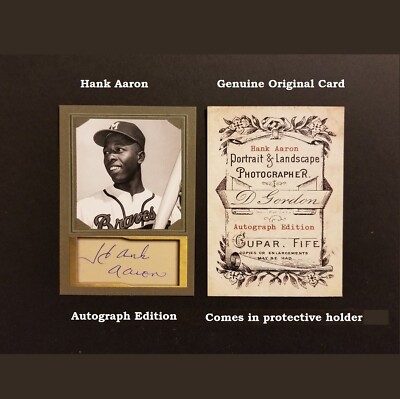 HANK AARON Legends Photo Card Art Collectible Original Design Facsimile ...