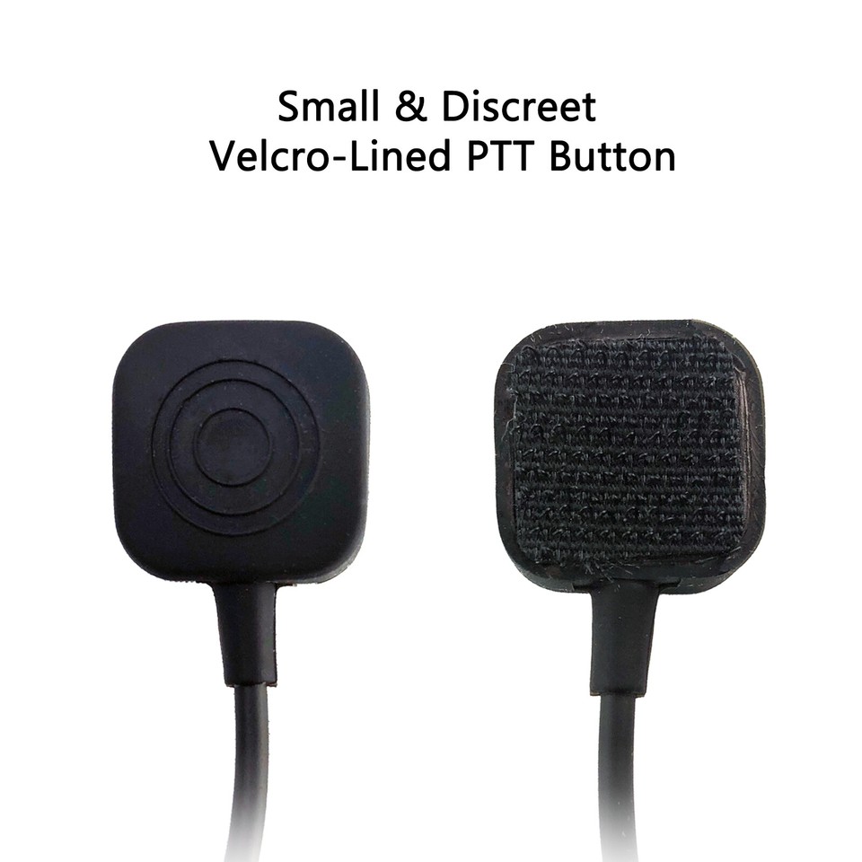 2-Wire Swivel Earpiece with Finger PTT Button for Kenwood & Baofeng ...