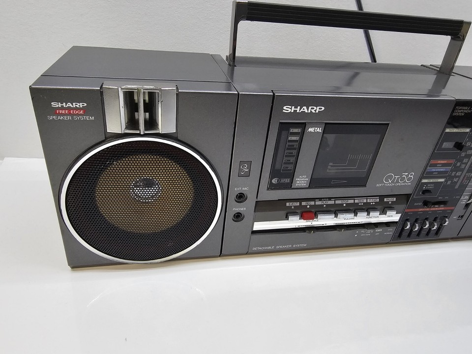 SHARP Qt 38 Boombox Radio Stereo Cassette, Made in Japan | eBay