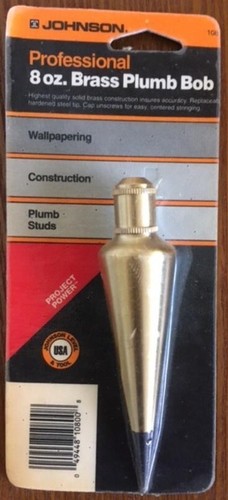 JOHNSON 108 BRASS PLATED 8OZ CONE PLUMB BOB 6245187 , brand new | eBay