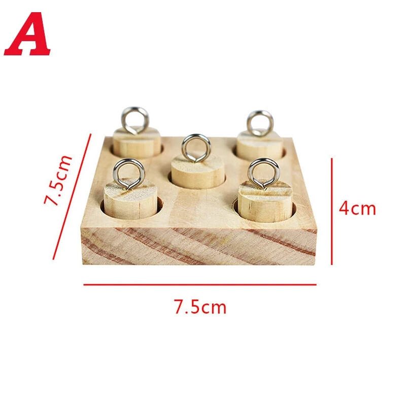 Bird Parrot Toys New Wooden Training Block Puzzle DIY Toys Pet ...
