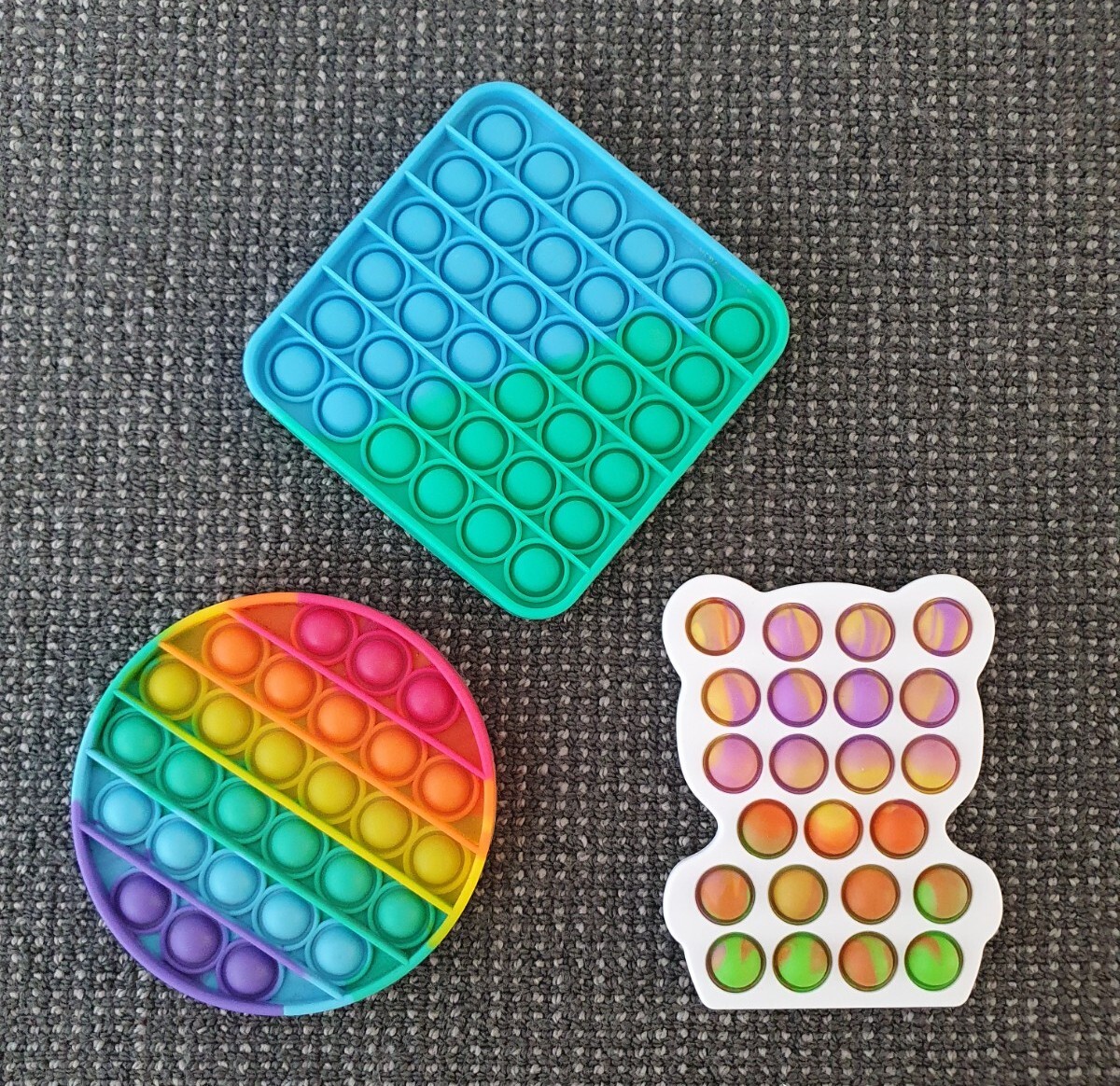 Poppit Stress Free Bubble Rainbow Color Silicone Anti Stress & Anxiety