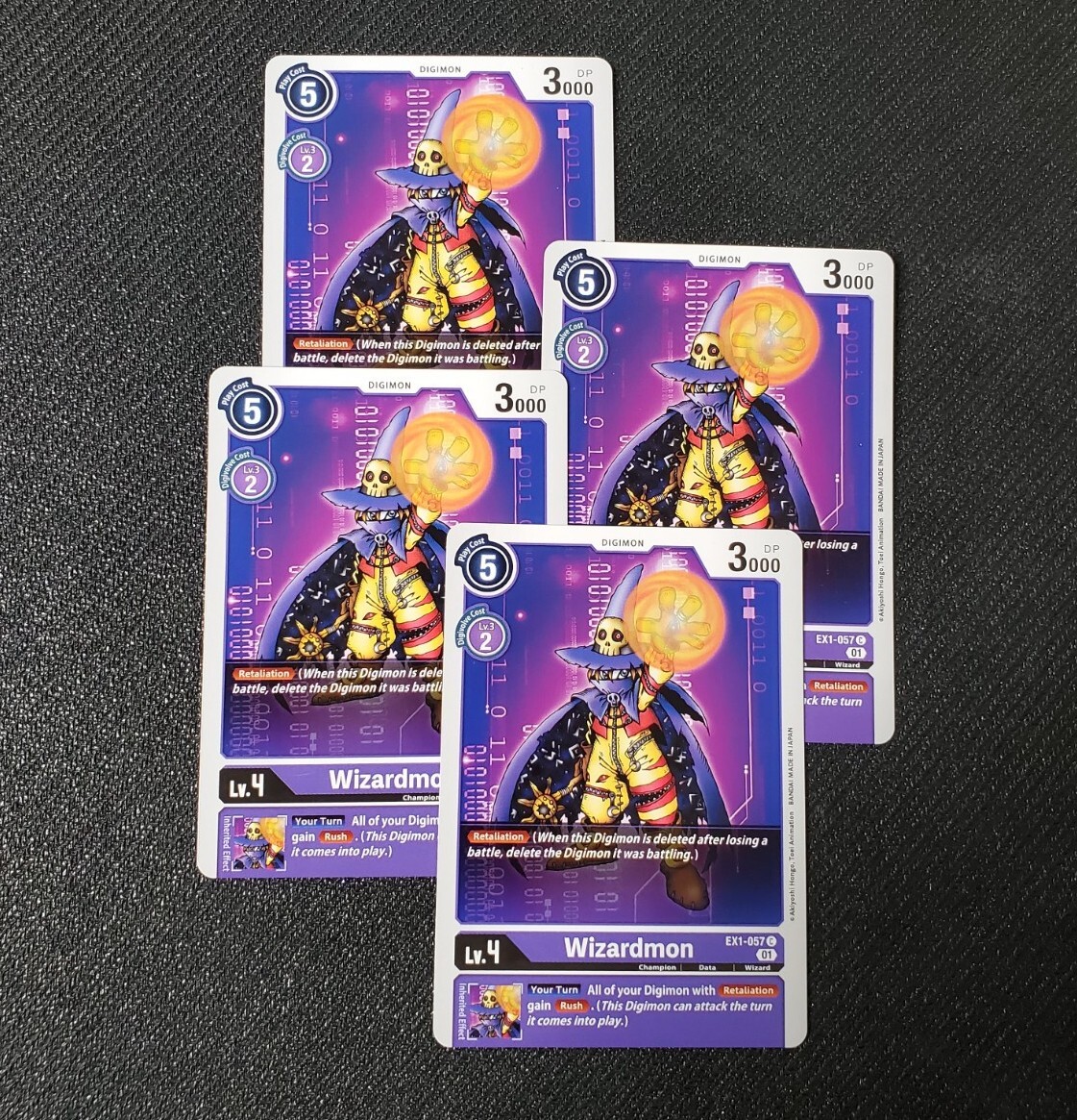 4x Digimon TCG - Wizardmon EX1-057 C - Classic Collection - Purple NM/M ...