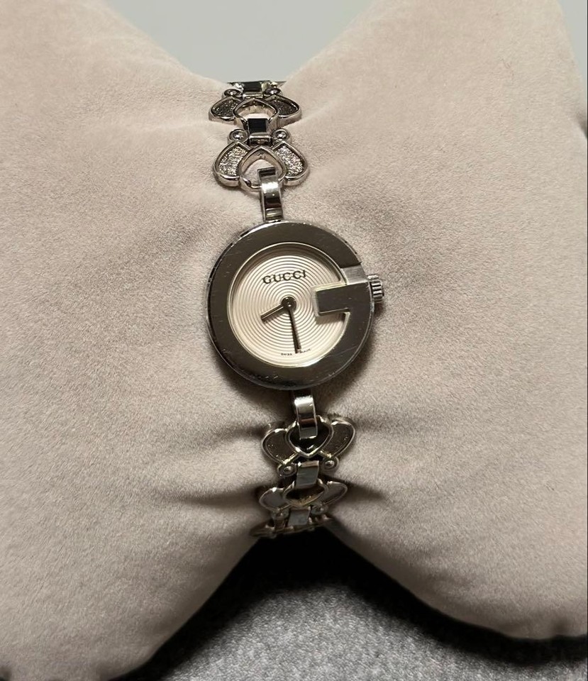Gucci 107 Ladies Watch G Face Chain Silver Dial Operating | eBay