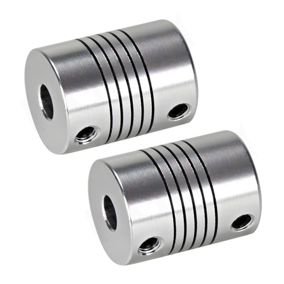 2 Pcs Aluminum Alloy Coupling Stepper Motor Shaft Coupler 3D Printer ...