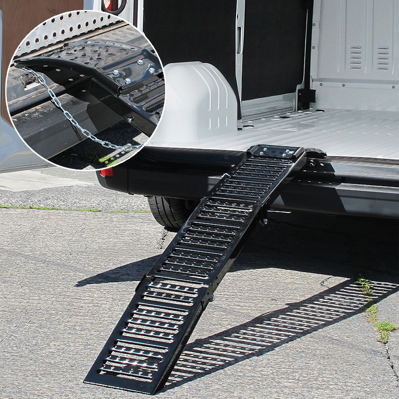 Folding Car Ramps Dual Purpose Steel Motorcycle Loading Ramp Not Alloy ...