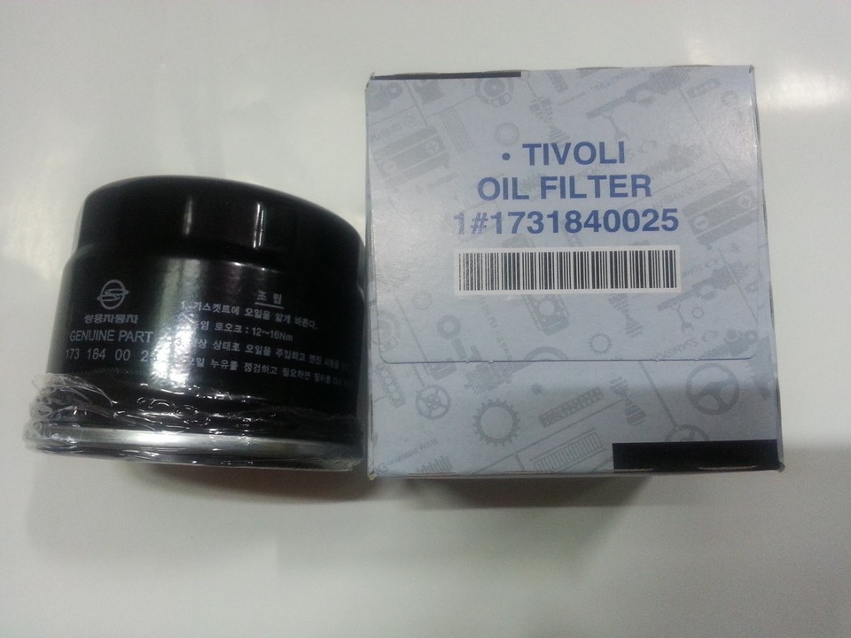 Genuine Oil Filter 1 Piece for SSANGYONG TIVOLI +1.6 Gasoline 2015 ...