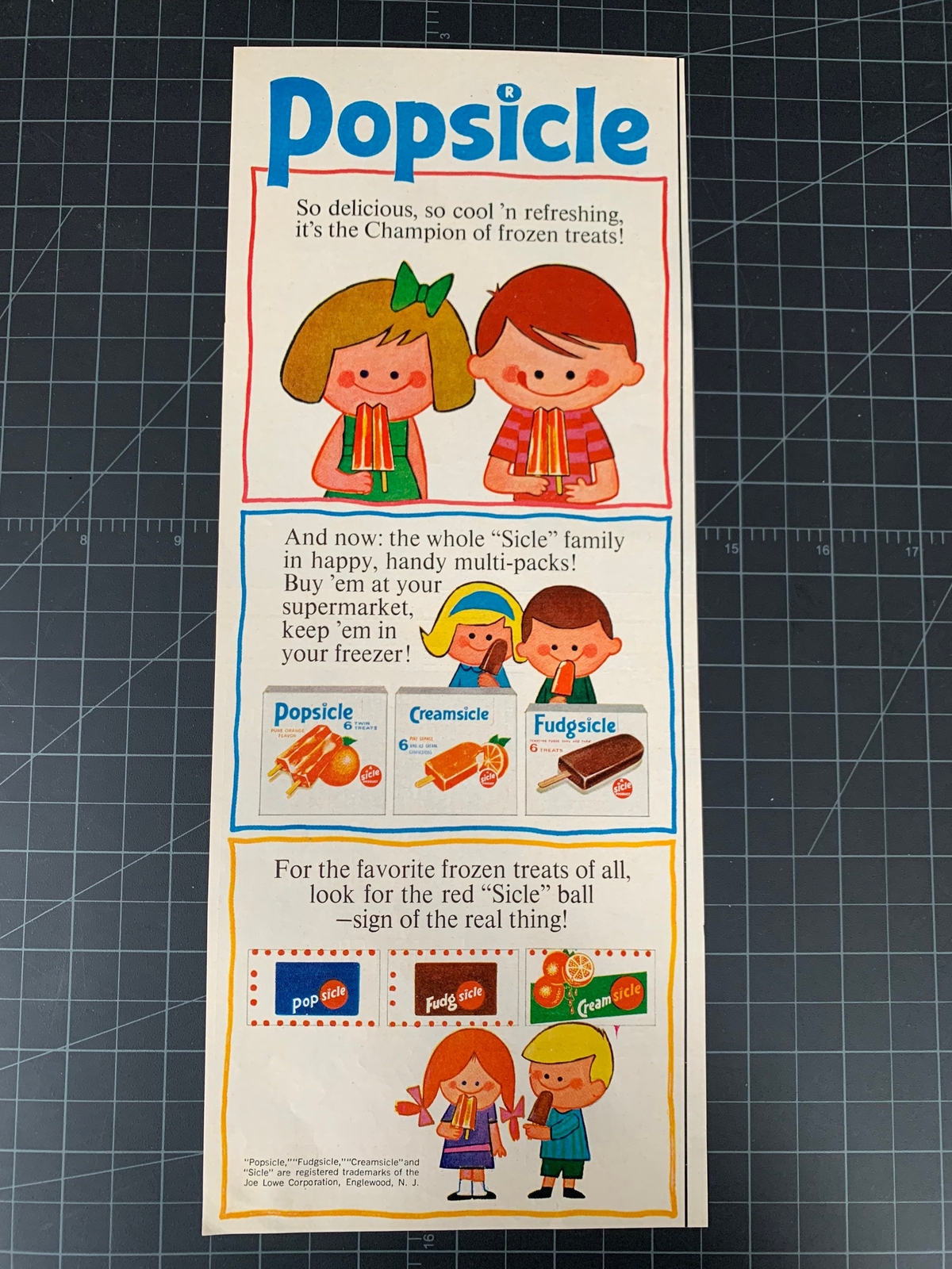 Vintage 1960s Popsicle Print Ad | eBay