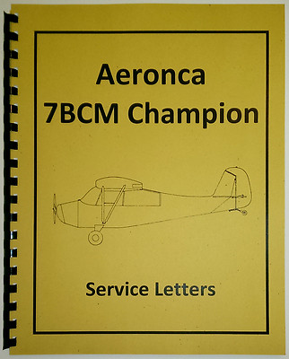 Aeronca 7DC Champ Service Letter Collection (Reprint) | eBay