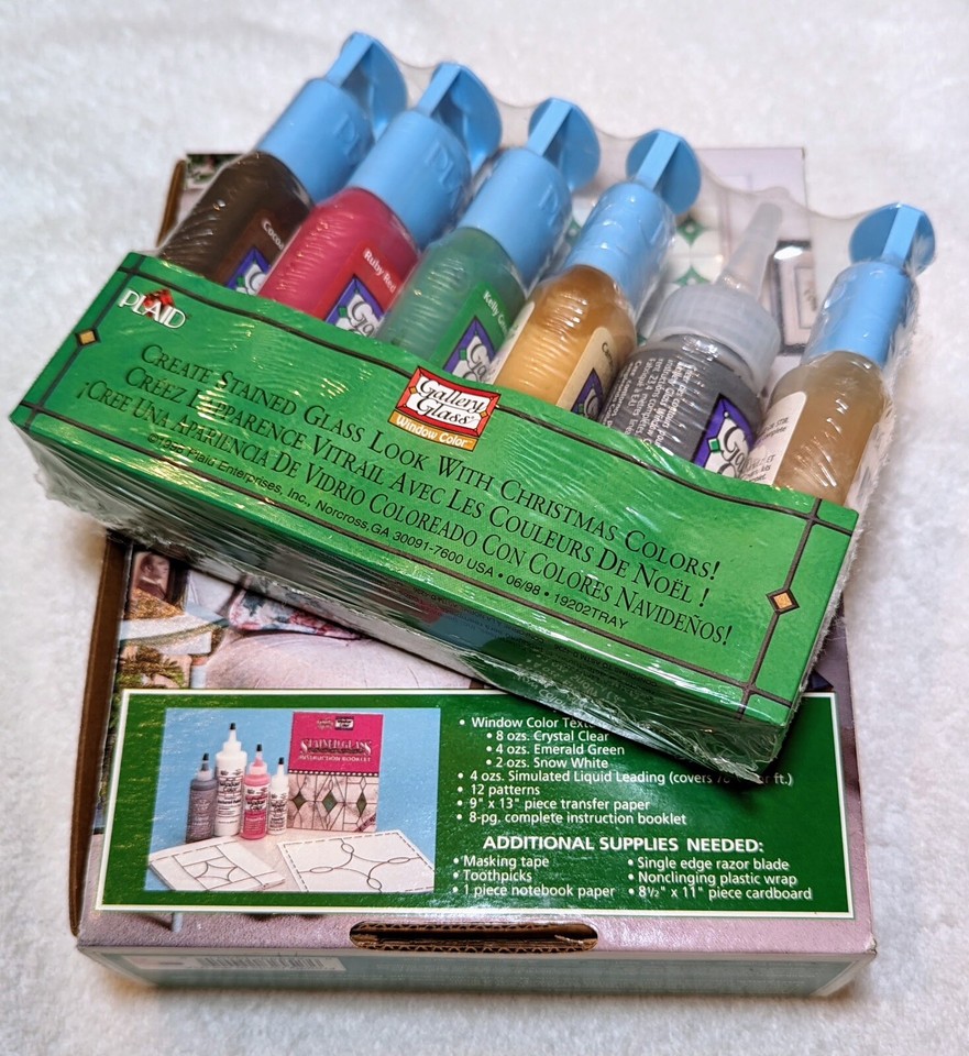 Plaid Gallery Glass Do It Yourself Stained Glass Window Painting Kit ...
