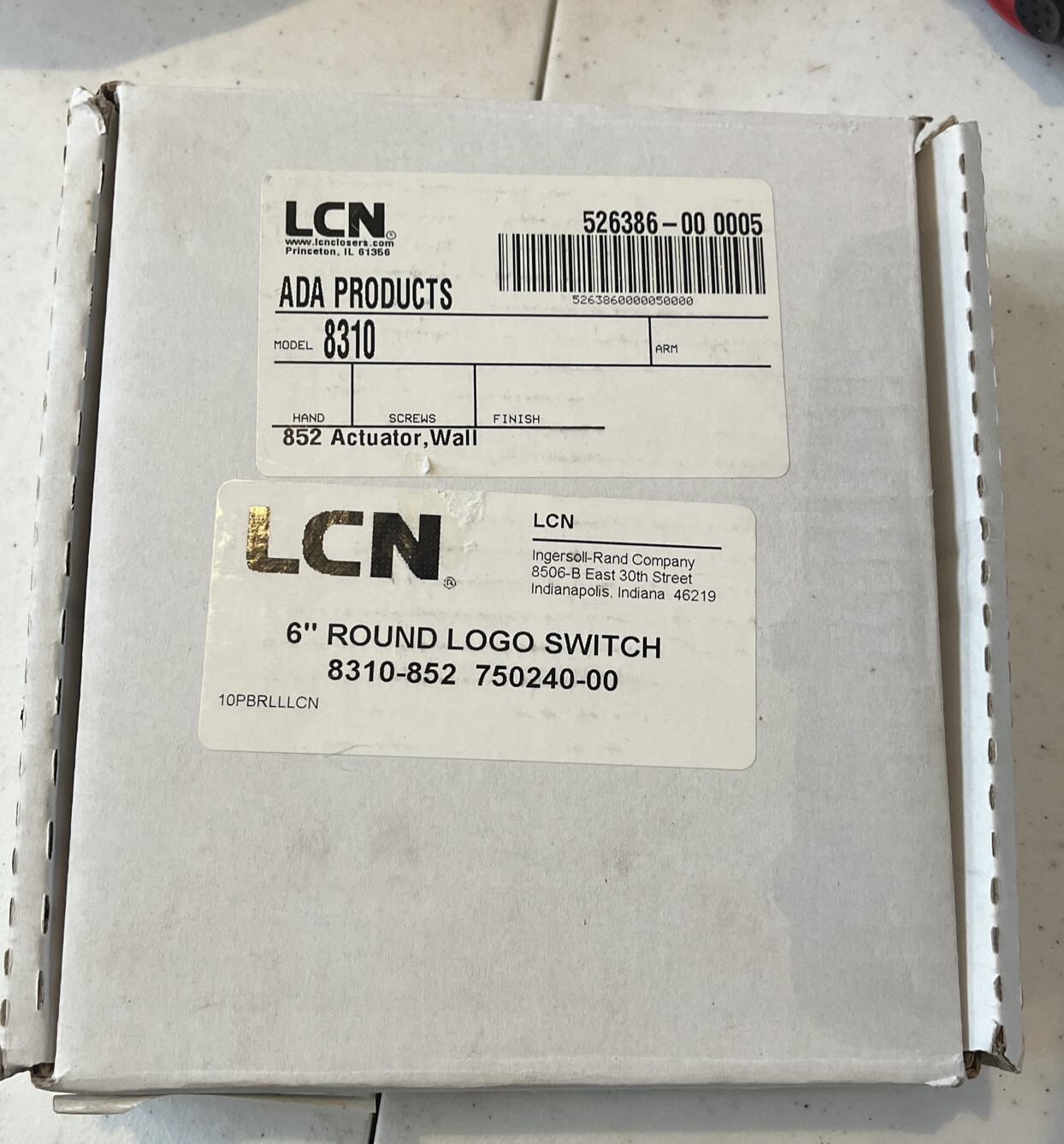 LCN 8310-852 6" WALL MOUNTED HANDICAP PUSH PLATE ACTUATOR 12 ...