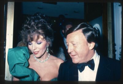 1983 JOAN COLLINS & RON KASS Original 35mm Slide Transparency DYNASTY ...