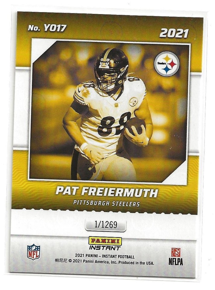 2021 Panini Instant Pat Freiermuth Year One Short Print Rookie Card ...