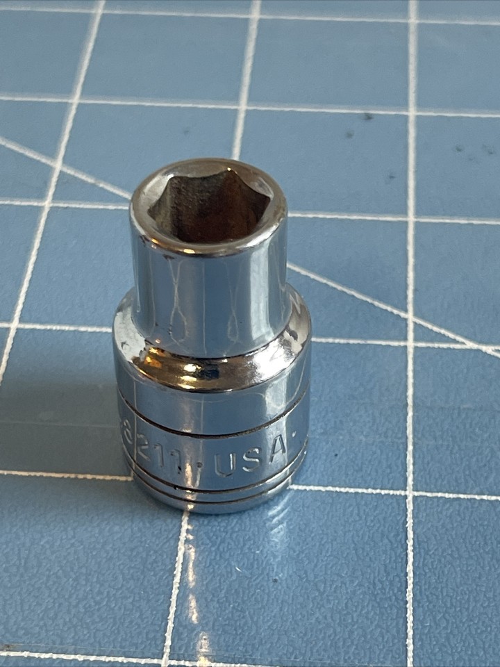 SK Tools 6pt. 1/2" Drive Short Socket 11mm Chrome 48211 **MADE IN THE ...