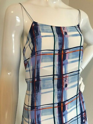 NWT Joie Denae White Silk With Plaid Sun Dress SZ S SRP $258 | eBay